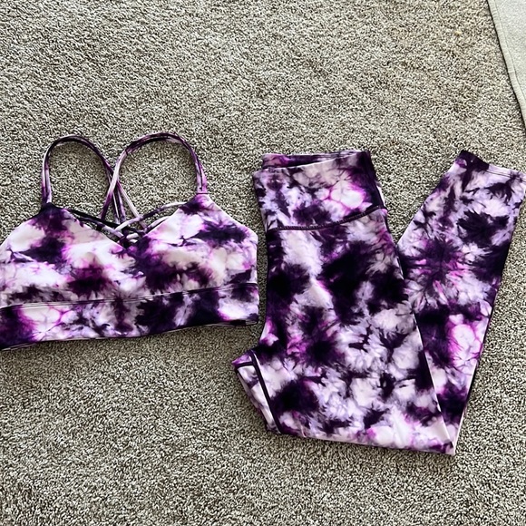 JoyLab | Pants & Jumpsuits | Joy Lab Purple Tie Dye Workout Set | Poshmark